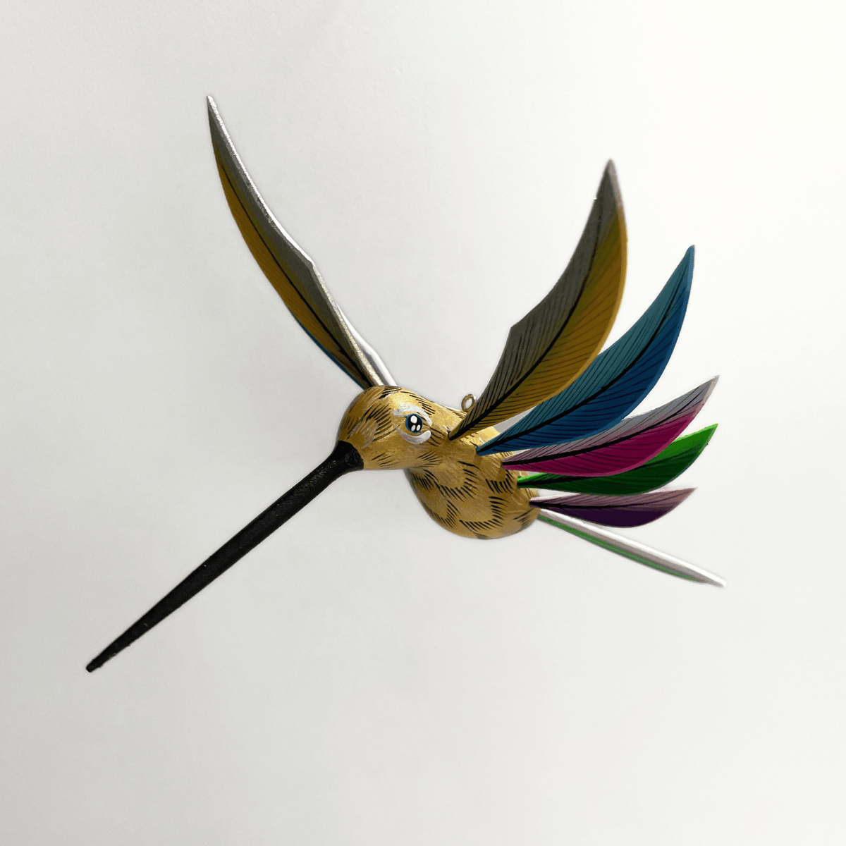 COLIBRI ALEBRIJE DORADO MULTICOLOR OAXACA – Talavera Salazar