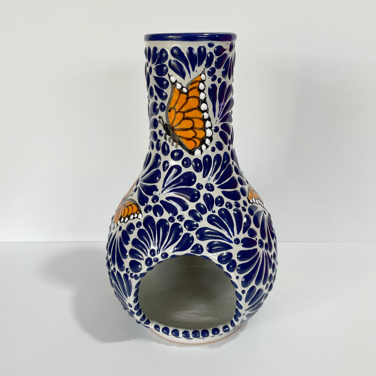 CHIMENEA FONDO TRADICIONAL MIK AZUL COBALTO MARIPOSAS – Talavera Salazar