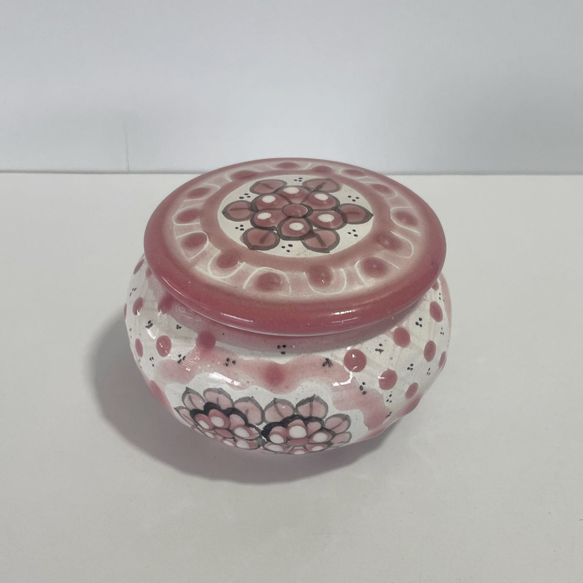 ALHAJERO TAPA PLANA FONDO TRADICIONAL DECORADO FLORES ROSA – Talavera ...